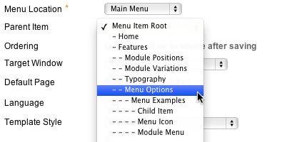 Hearthside Home - Menu Options